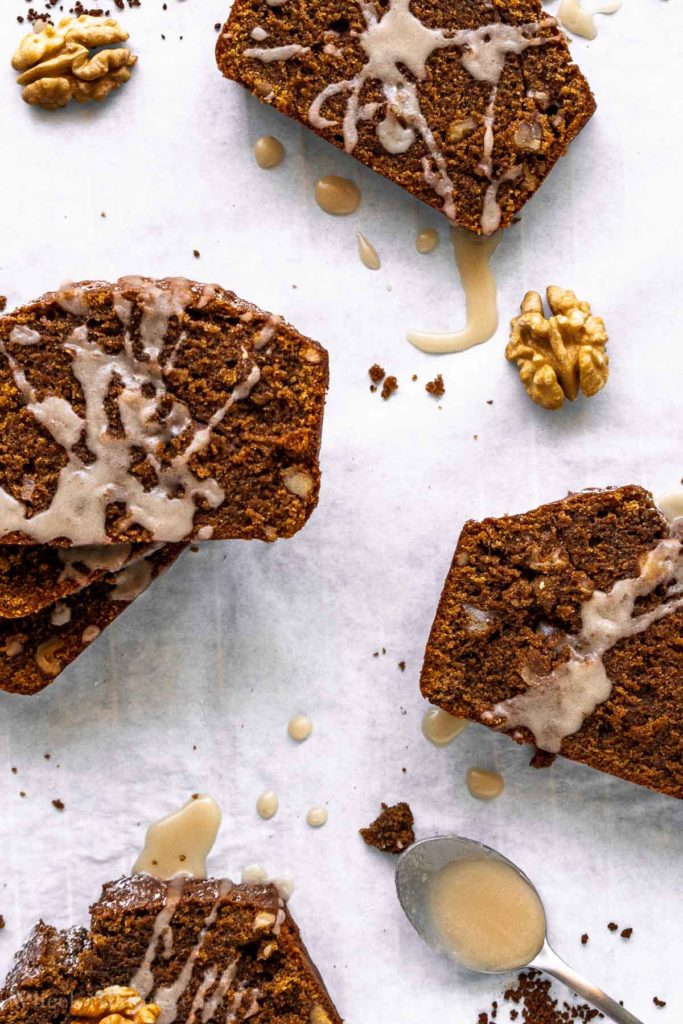 Coffee and Walnut Loaf Cake (Easy Pound Cake) - Wheel of Baking