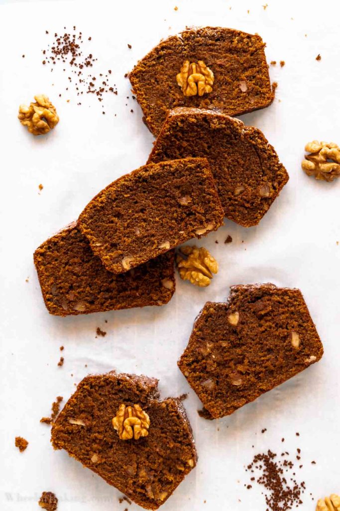 Coffee and Walnut Loaf Cake (Easy Pound Cake) - Wheel of Baking