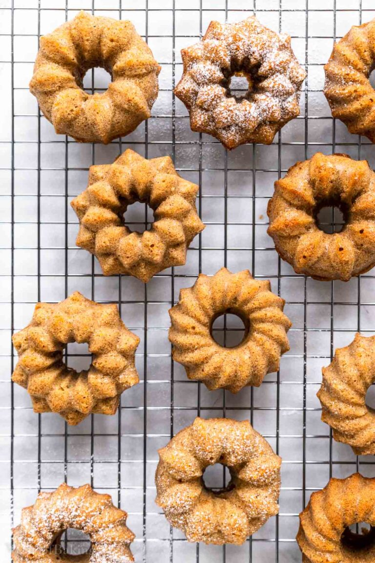 Orange Cardamom Olive Oil Cake (Mini Bundt Cakes) - Wheel of Baking