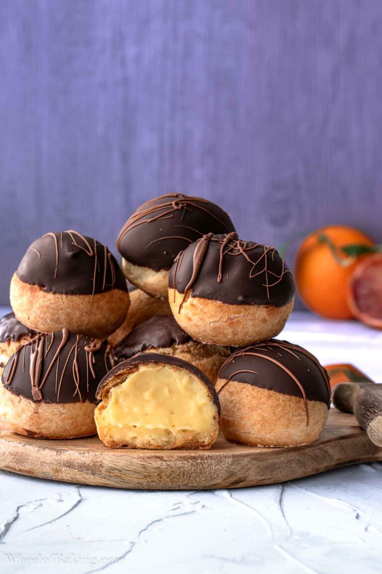 Orange Cream Puffs - Wheel of Baking