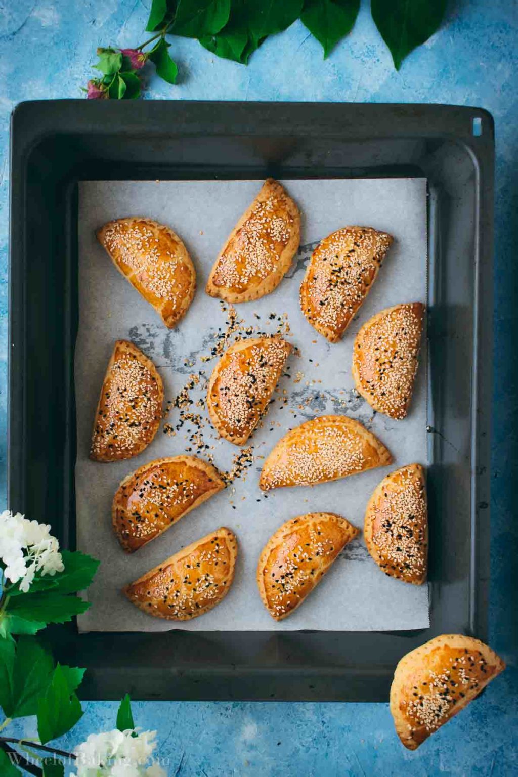 Tiropitakia Kourou (Greek Cheese Pies) - Wheel of Baking